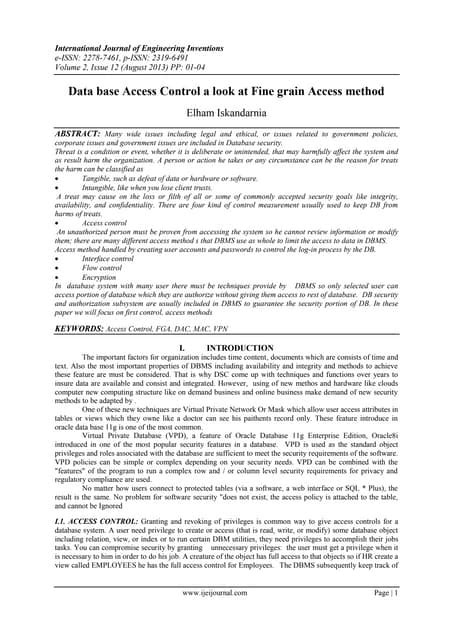 unit 3 database integrity and security concepts 1 pdf