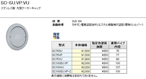【楽天市場】ユニックス 屋外用製品 ステンレス製 スリーブキャップ Sc100su・vp Z 丸型キャップ：家づくりと工具のお店 家ファン！