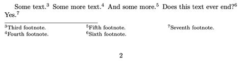 Formatting Is It Possible To Arrange Footnotes In Different Columns Possibly Different