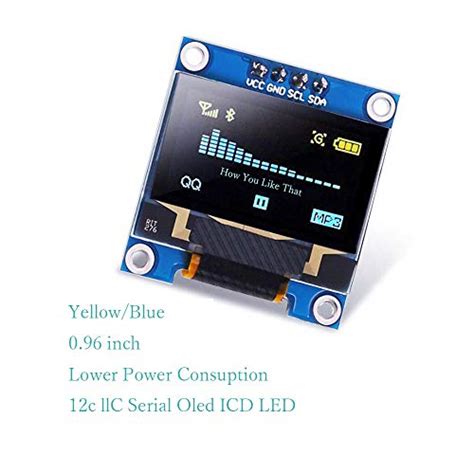Treedix 096 Inch Spi Serial Led 128x64 Oled Display Modulen Yellow An Treedix Official