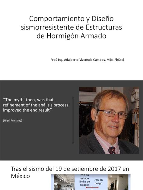 Clase 2 2 Filosofía De Diseño Sismorresistente De Estructuras De Concreto Armado Pdf