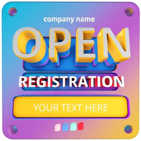 Premium Psd Open Registration Instagram Post