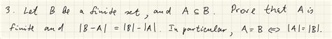 solved let b ﻿be a finite set and asubeb prove that a