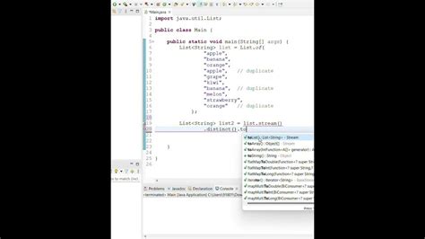 Remove Duplicates From List Java Streamapi Codingtips Youtube