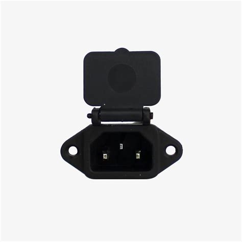 3 Pin Power Socket Male Connector Iec Screw Panel Mount With Plastic