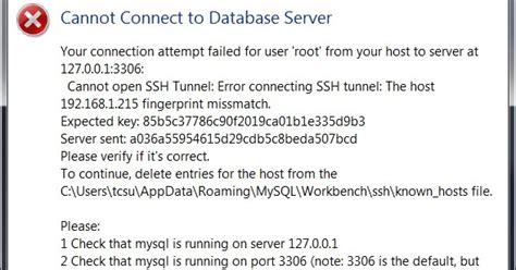 Mysql Workbench Failed To Connect To Mysql At 1270013306 Through