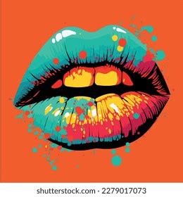 Lips Pop Art Sensual Mouth Fashion Stock Vector Royalty Free Shutterstock