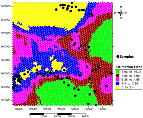 Error Map Of Kriging Which Highlights Future Sampling Patterns