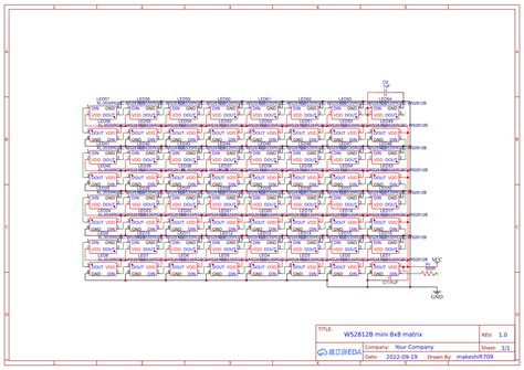 Ws2812b Mini 8x8 Matrix Easyeda Open Source Hardware Lab