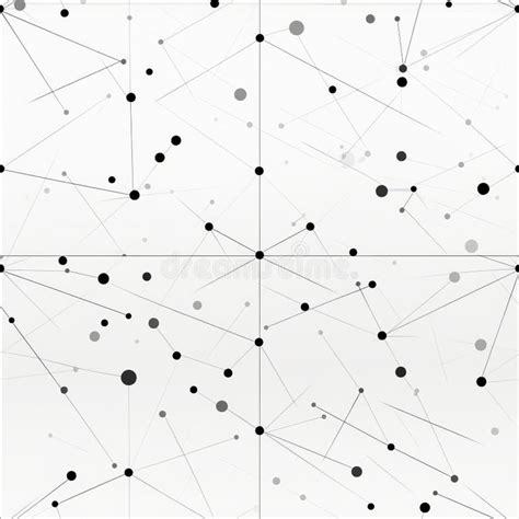 Minimalist Coordinate System With Thin Black Lines And Small Circle Intersections On White Stock