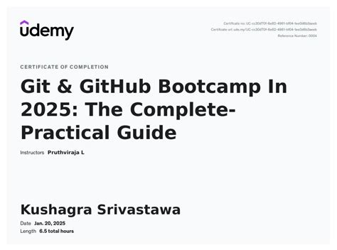 Git Github Skilldevelopment Udemycertificate Continuouslearning