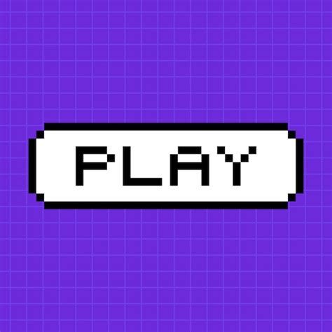 Premium Vector Pixel Button With The Inscription Play In 8bit Style Isolated On A Bright