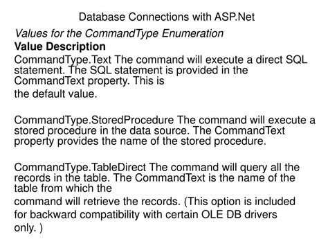 PPT Database Connections With ASP Net PowerPoint Presentation Free Download ID 611227