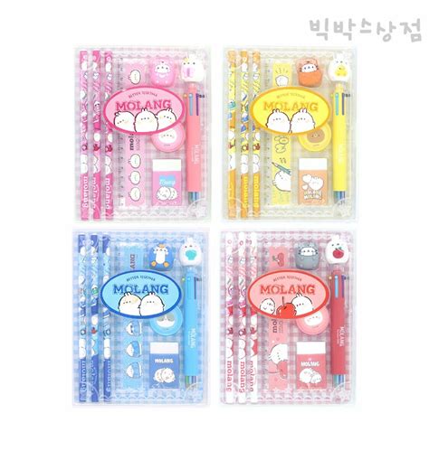 5000 몰랑 케이스 문구세트 1p 최신상 몰랑이 입학 학용품세트 초등학생 단체선물 어린이집 캐릭터 볼펜 연 티몬