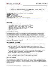 CS 1112 Syllabus Pdf Course Syllabus Cornell University Department Of Computer Science CS