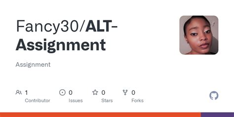 Github Fancy30alt Assignment Assignment