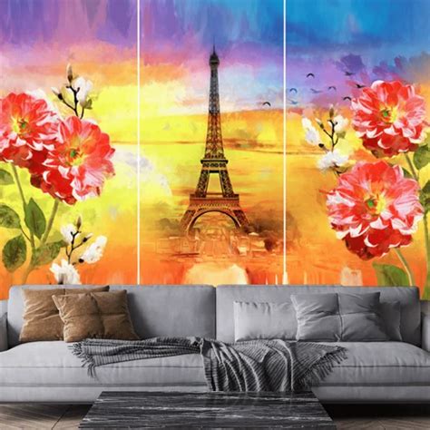 Water Color Eiffel Tower Digitally Printed Wallpaper At Rs 3999 वॉलपेपर Staid Marketing