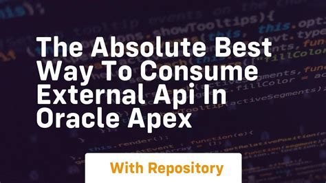 The Absolute Best Way To Consume External Api In Oracle Apex Youtube