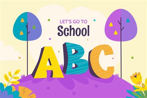 손으로 그린 Abc 배경 무료 벡터