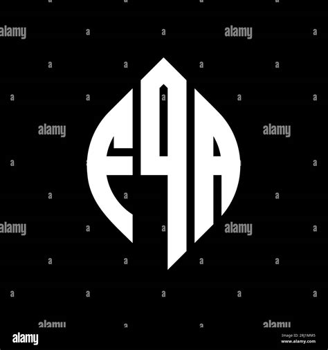 fqa circle letter logo design with circle and ellipse shape fqa