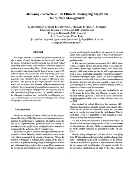 Pdf Marching Intersections An Efficient Resampling Algorithm For