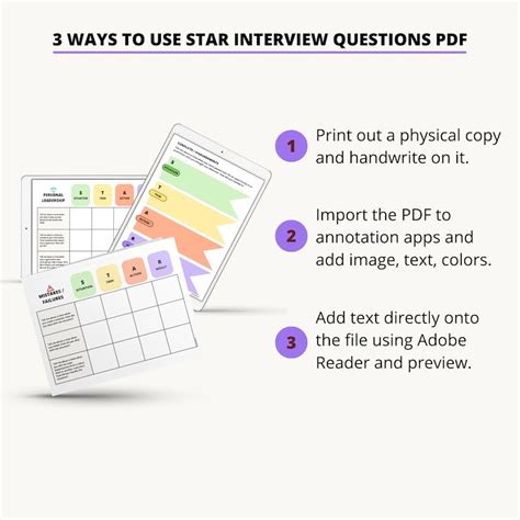 Star Interview Interview Prep Template Situational Questions Hiring