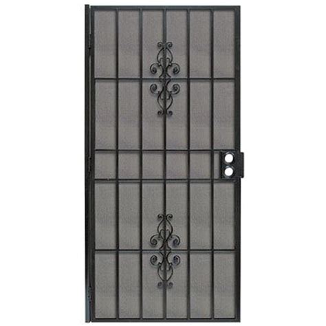 Precision Flagstaff 36 In X 80 In Steel Security Screen Door Black