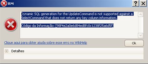 Framework Framework RM BD Dynamic SQL Generation Central De Atendimento TOTVS