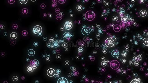 Animation Of Seamless Loop Animation Abstract Animation Of Social Media Network Icons And