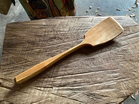 Hand Carved Wooden Spatula 12 Inches Long