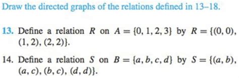 Answered Draw The Directed Graphs Of The Relations Defined In 13 18