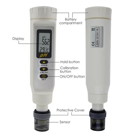 Digital Waterproof Pen Type Ph Meter And Thermometer W 1 Touch Multi