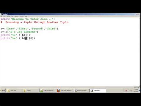 Learn Python Tutorial Accessing A Tuple Through Another Tuple In Python