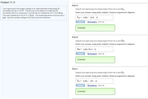 Solved The Magnitude Of The Phase Voltage Of An Ideal
