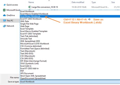 xlsb file type in excel binary file format in excel 365