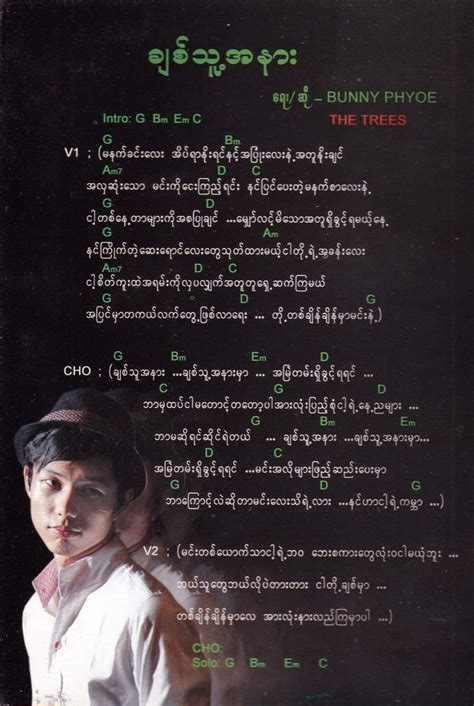 ချစ်သူ့အနား ဘန်နီဖြိုး Lyrics And Chords Guitar Chords And Lyrics Lyrics