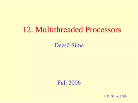 Ppt 12 Multithreaded Processors Powerpoint Presentation Free