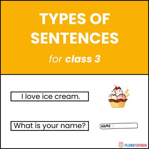 Class 3 Grammar Worksheet On Sentence Types Planetspark