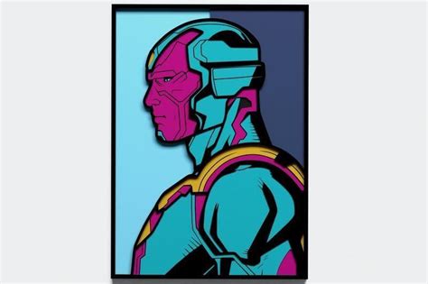 Картина з дерева Marvel Vision — ціна 1400 грн у каталозі Панно Купити товари для дому та