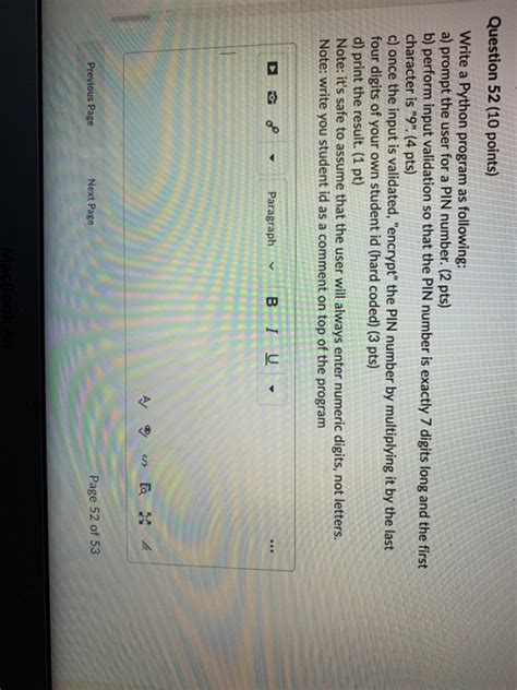 Solved Question 52 10 Points Write A Python Program As