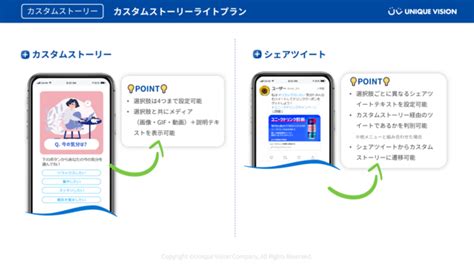 ユニークビジョン、twitterのカンバセーションボタンの機能を補完する『カスタムストーリー ライトプラン』の提供を開始｜ユニークビジョン