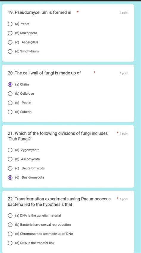 Transformation Experiments Using Pneumococcus 1 Point Bacteria Led To The