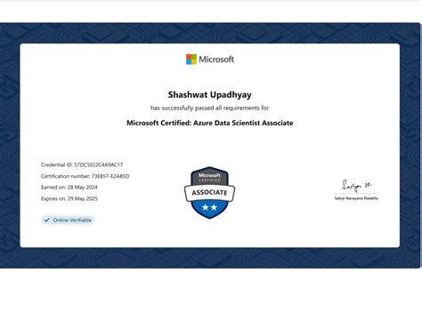 Shashwat Upadhyay On Linkedin Cloudthat Microsoftcertified Azuredatascientist Datascience