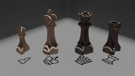 2d 3d Chess Set Etsy