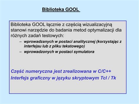 Ppt Gool Global Optimization Object Oriented Library Powerpoint