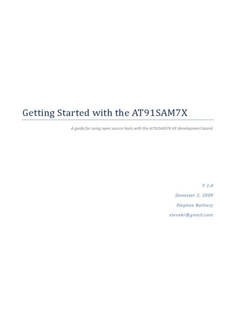 Getting Started On The At91sam7x Ek Pdf Pdf Web Server Internet And Web