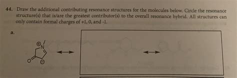 solved 14 draw the additional contributing resonance