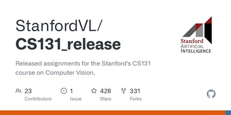 Github Stanfordvlcs131release Released Assignments For The