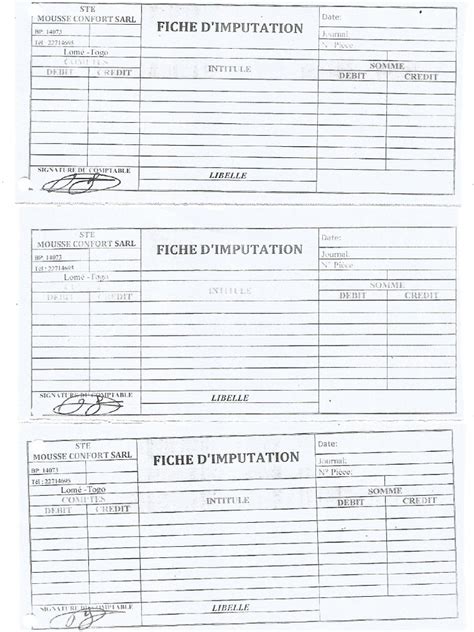 Fiche Dimputation Pdf