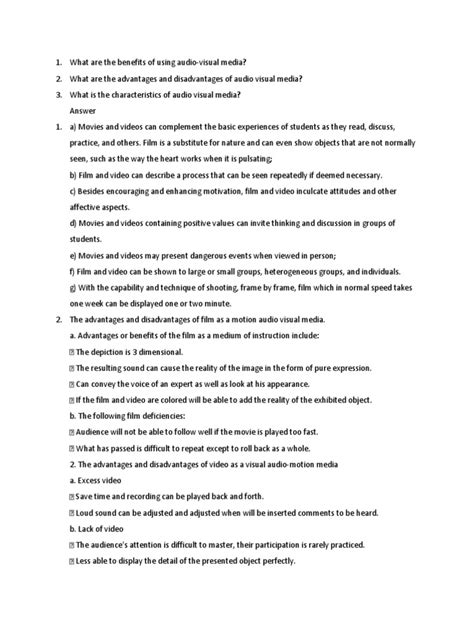 Question And Answer Ict Pdf Mass Media Video